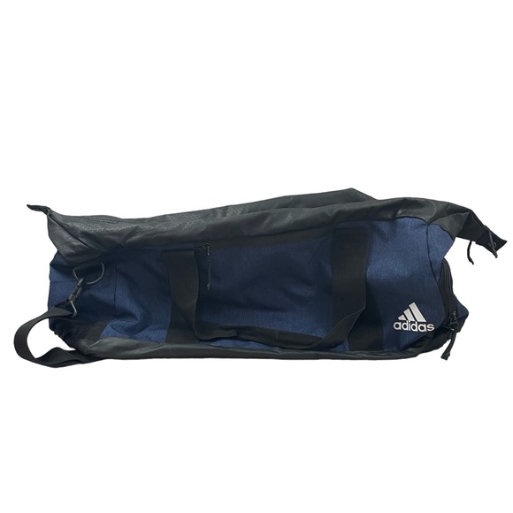adidas | Bags | Adidas Duffle Bag Blue Black 22 Long 2 High 85 Wide ...